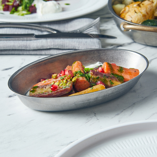 GenWare Vintage Steel Oval Dish 17.5 x 11cm