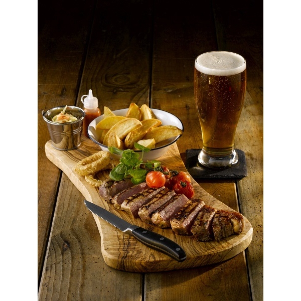 Premium Black Handle Steak Knife (Dozen)