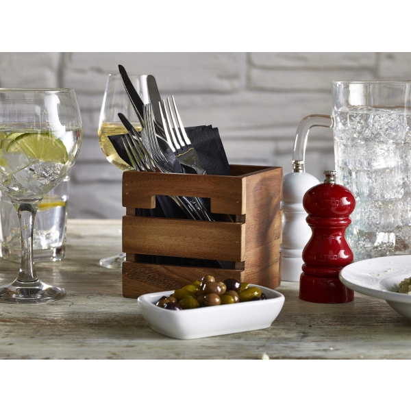 Genware Acacia Wood Box/Riser 15cm