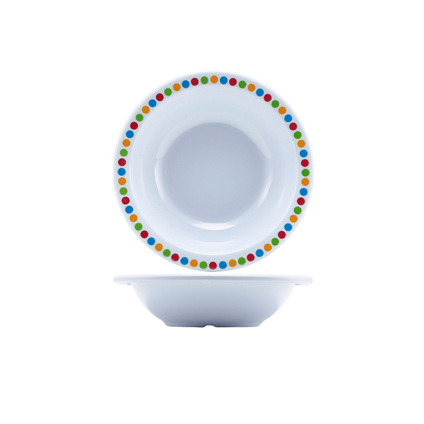 GenWare Melamine Coloured Circles Oatmeal Bowl 15.2cm/ 6